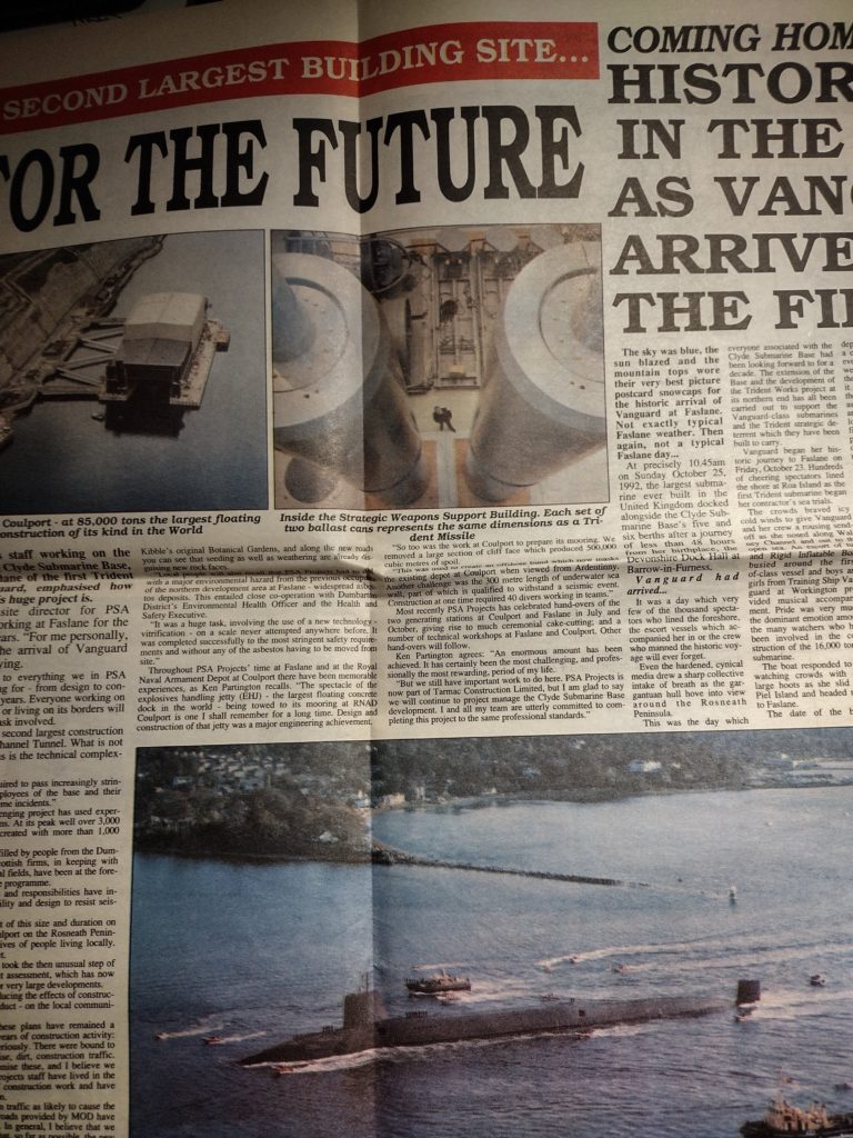 UK MOD, Faslane features - Nuclear Information Service